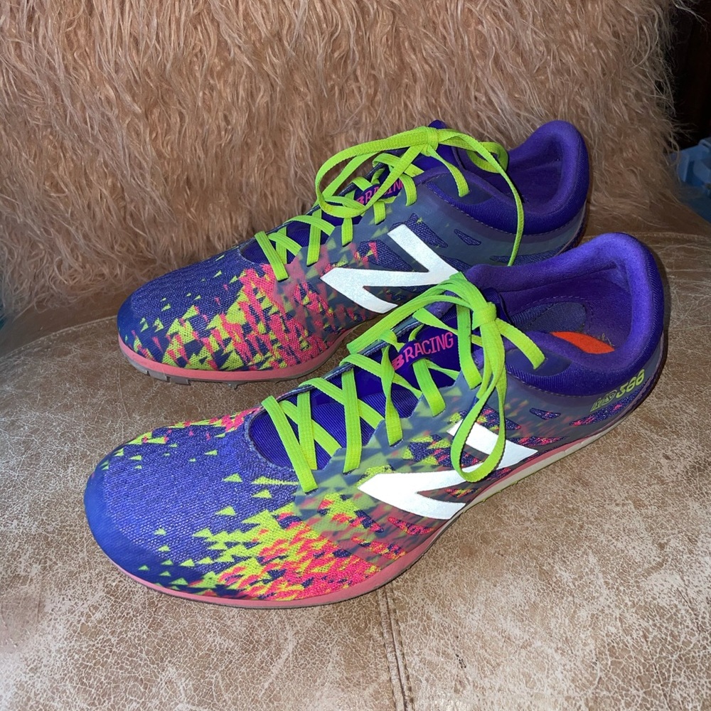 New Balance Md500 Neon Racing Track Shoes Sz 9.5 - Gem
